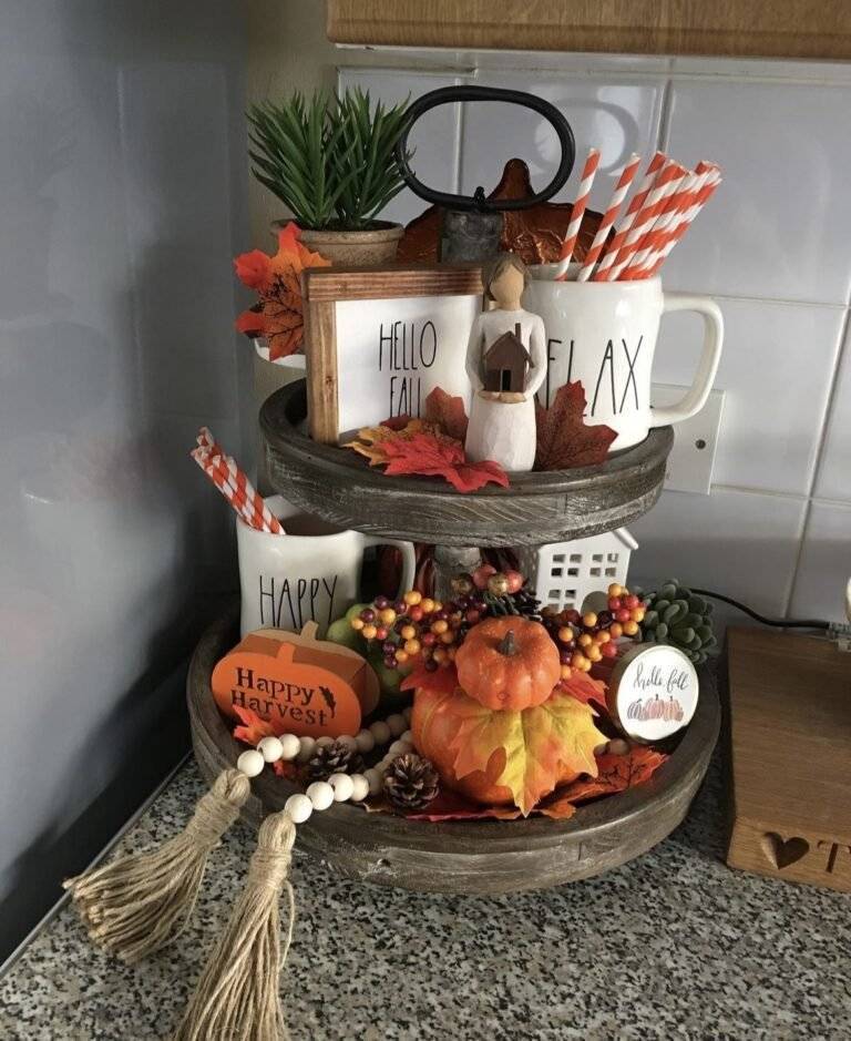 20 Elegant Fall Tray Decor Ideas For A Cozy Home - Astrapearl